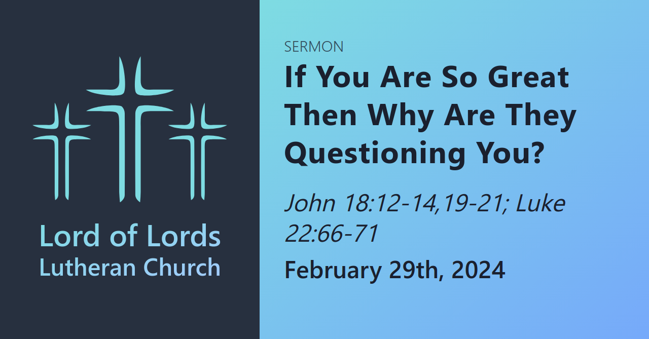If You Are So Great Then Why Are They Questioning You? | Lord of Lords ...